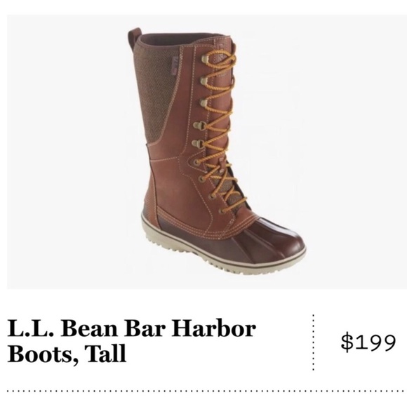 L.L. Bean | Shoes | Ll Bean Bar Harbor Tek 25 Waterproof Leather Duck ...
